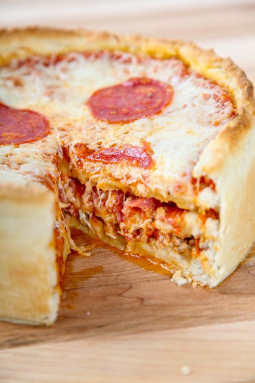Ultimate Pepperoni Pizza Cake - Baking Beauty