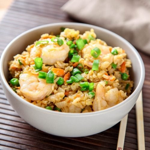 Quick and Easy Shrimp Fried Rice - Baking Beauty