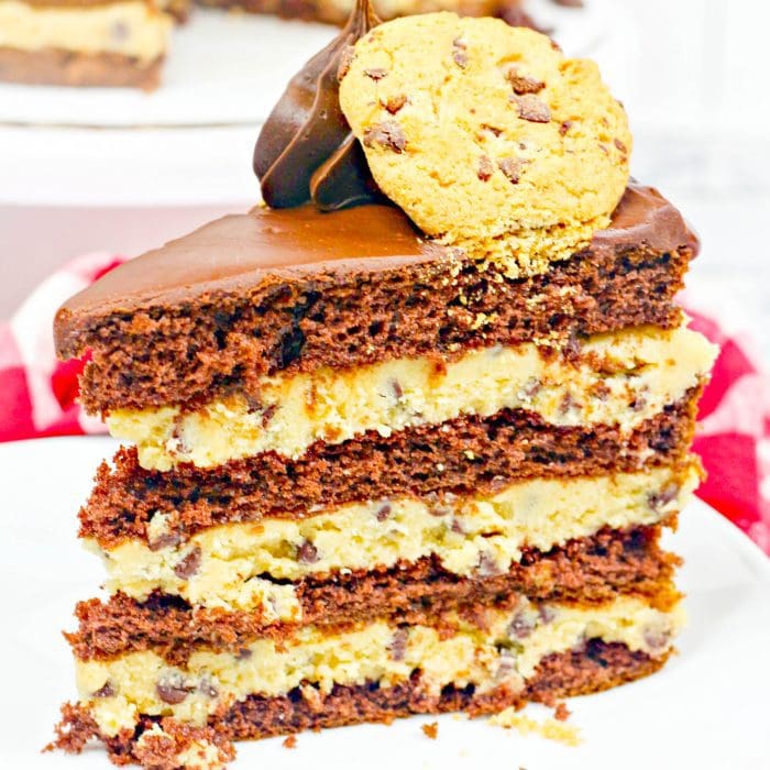 Ultimate Cookie Dough Cake With Chocolate Frosting - Baking Beauty