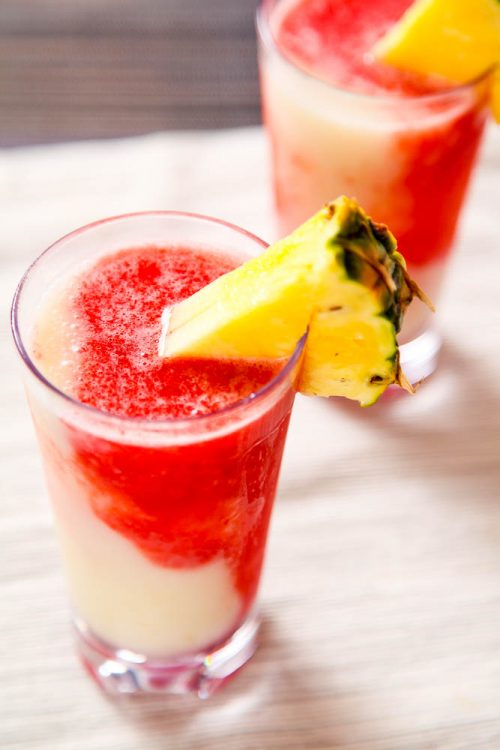 FROZEN MIAMI VICE COCKTAIL RECIPE - Baking Beauty