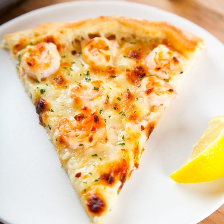 Ultimate Shrimp Scampi Pizza - Baking Beauty