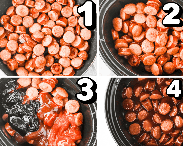 Easy Crock Pot BBQ Kielbasa Bites - Baking Beauty